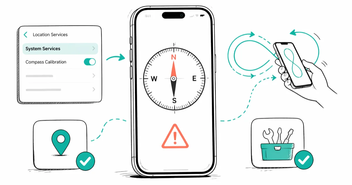 iPhone Compass Not Working? 6 Tested Fixes for 2026 | Fone.tips